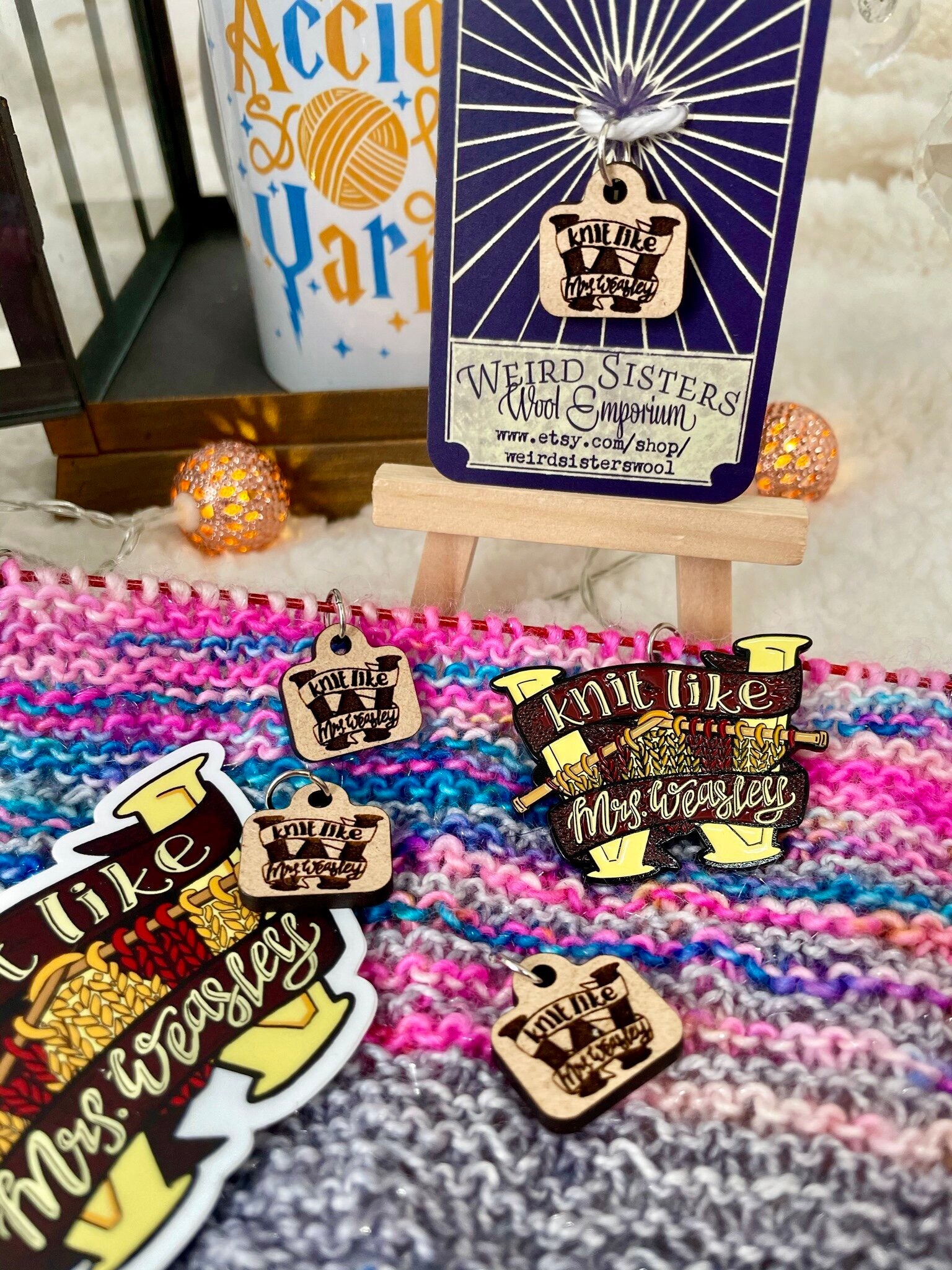 Knit Like Mrs. Weasley Stitch Marker | Weird Sisters Wool Emporium