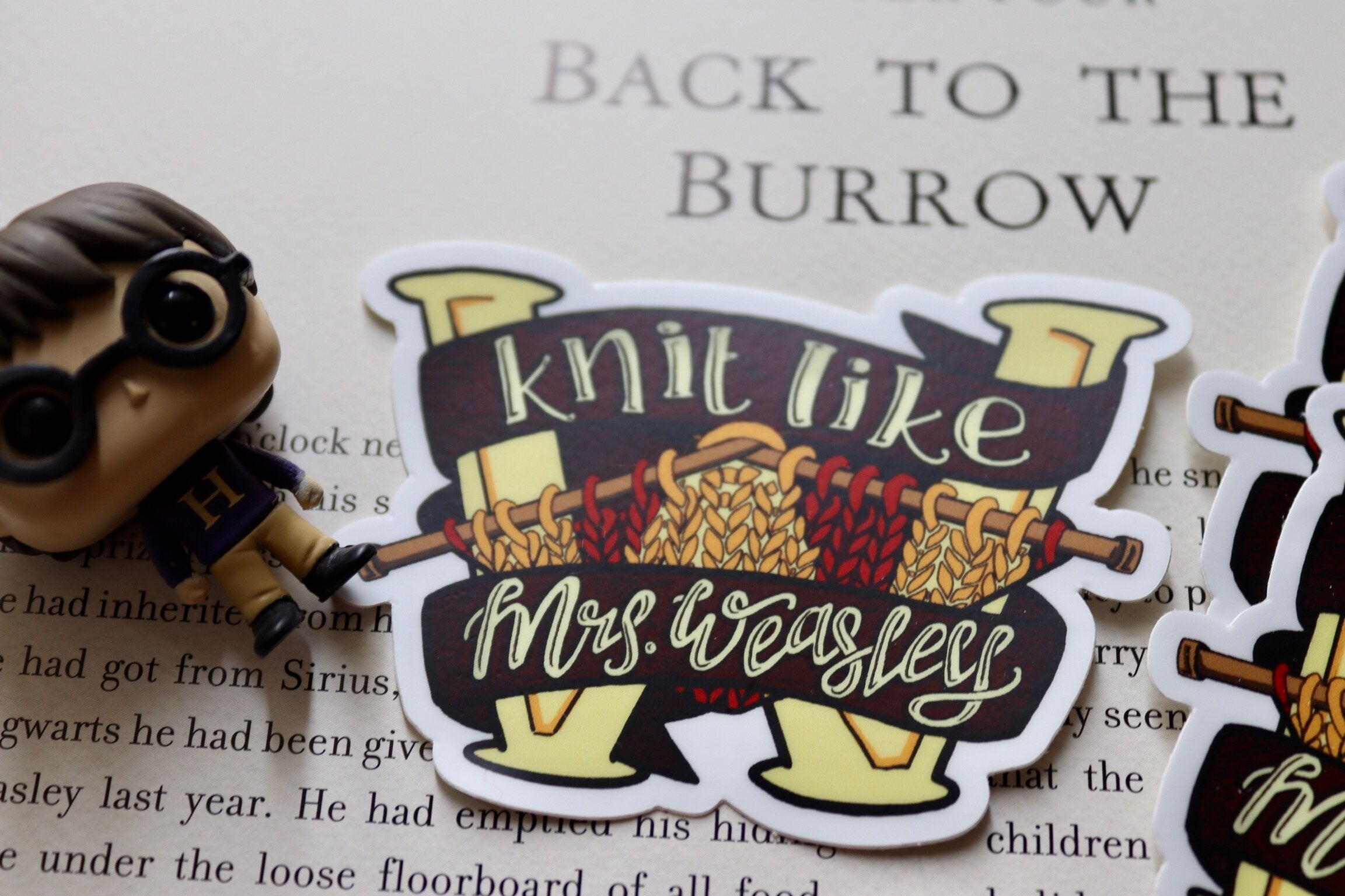 Knit Like Mrs. Weasley Sticker | Weird Sisters Wool Emporium