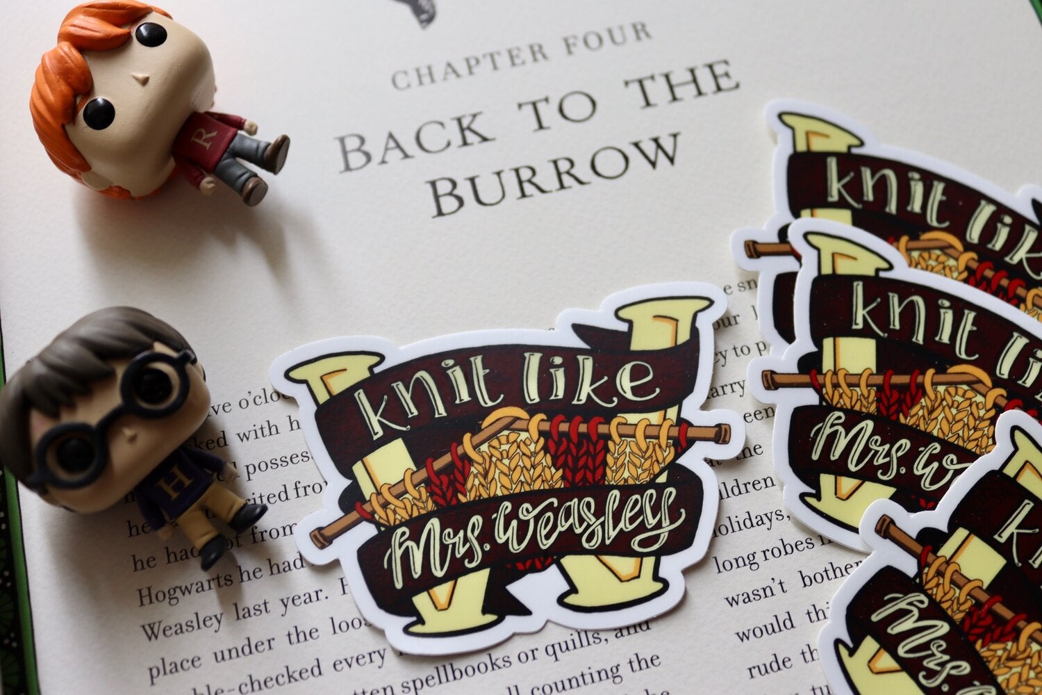 Knit Like Mrs. Weasley Sticker | Weird Sisters Wool Emporium